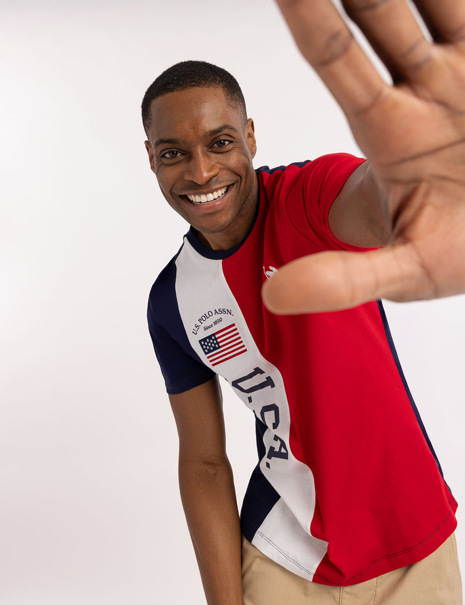 USA COLOR BLOCK JERSEY T-SHIRT– U.S. Polo Assn.