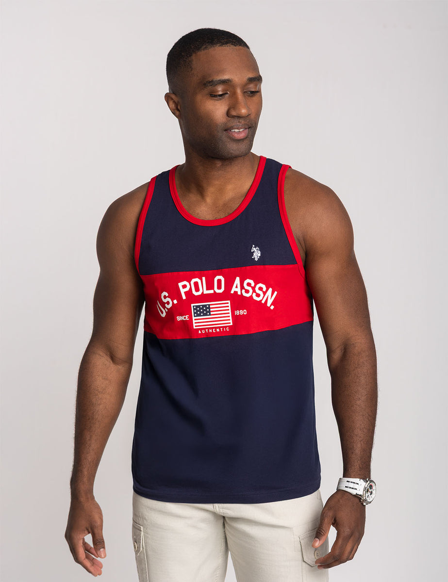 COLOR BLOCK FLAG MUSCLE TANK– U.S. Polo Assn.