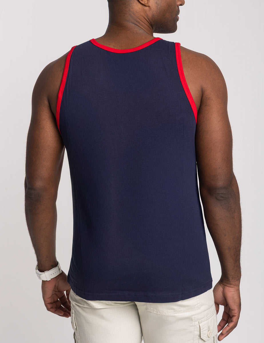 COLOR BLOCK FLAG MUSCLE TANK– U.S. Polo Assn.