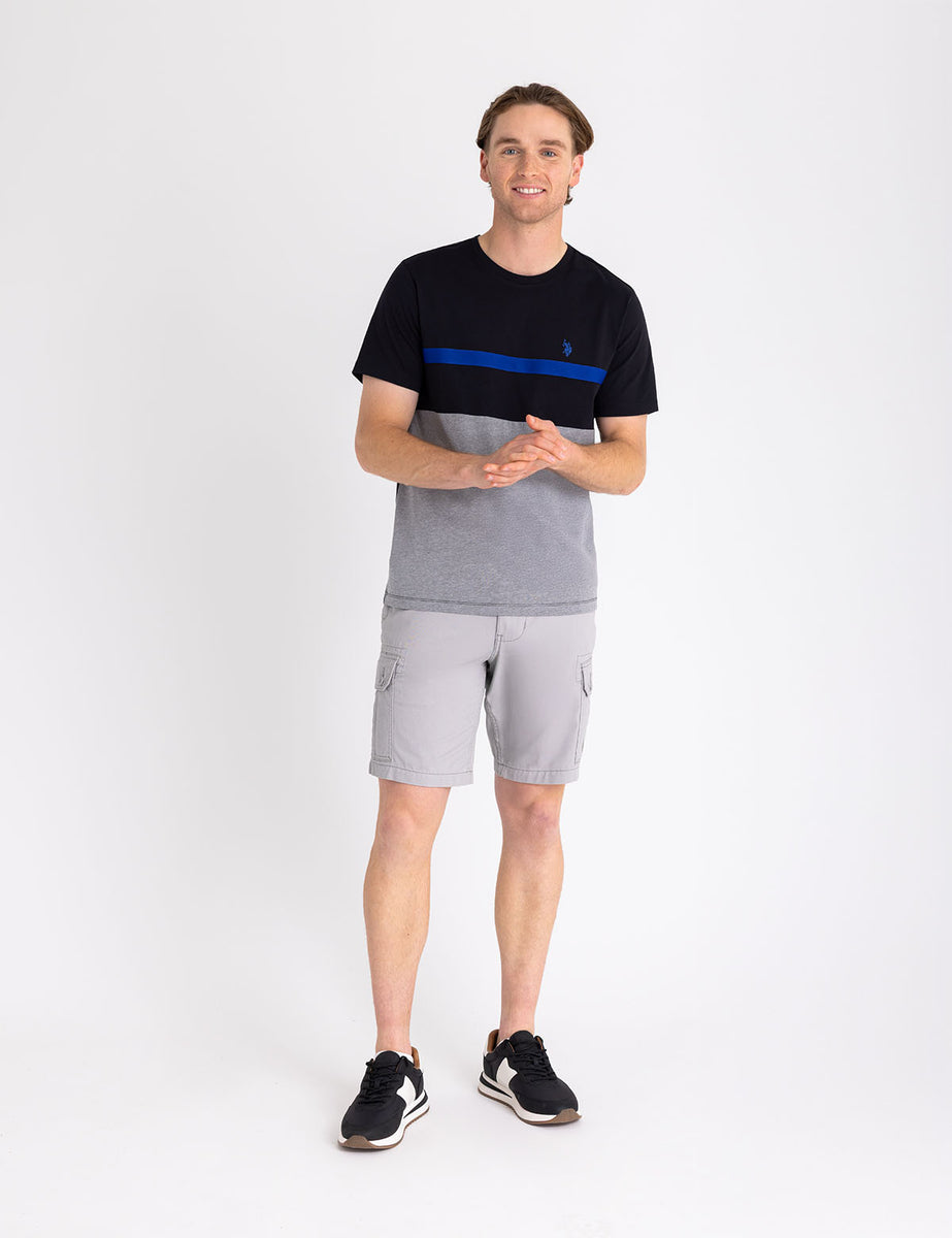TRICOT TAPE COLOR BLOCK JERSEY T-SHIRT– U.S. Polo Assn.