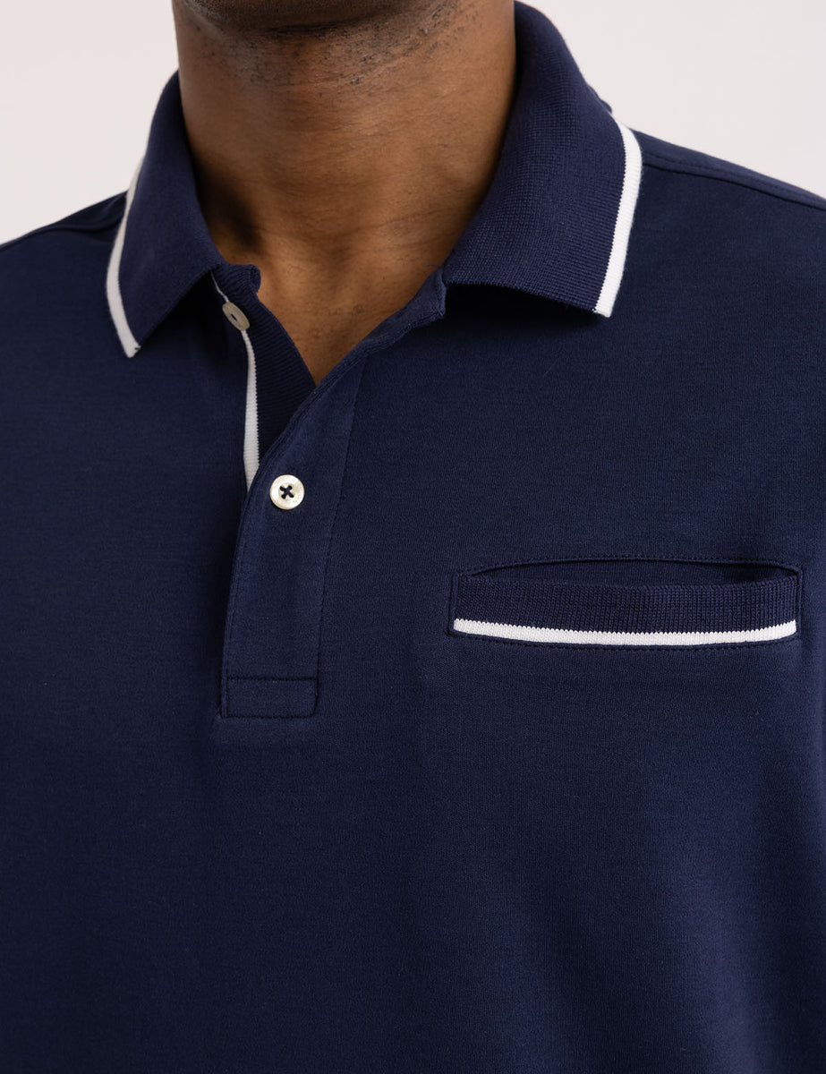SOLID INTERLOCK POLO SHIRT WITH HIDDEN POCKET– U.S. Polo Assn.