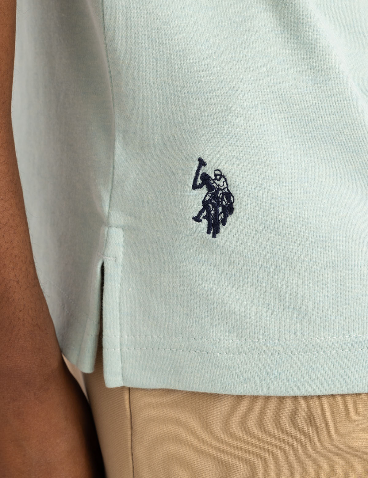 SOLID INTERLOCK POLO SHIRT WITH HIDDEN POCKET– U.S. Polo Assn.