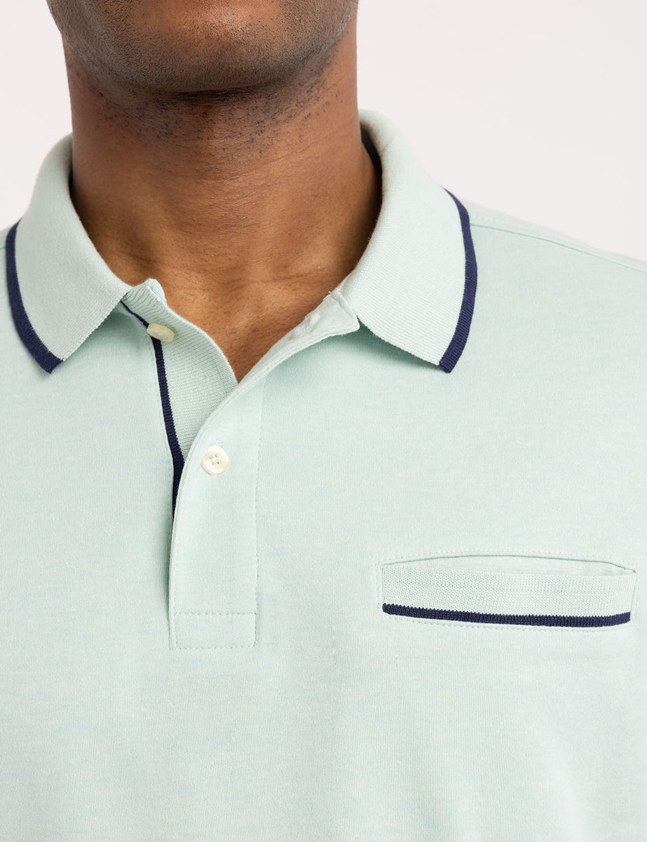 SOLID INTERLOCK POLO SHIRT WITH HIDDEN POCKET– U.S. Polo Assn.