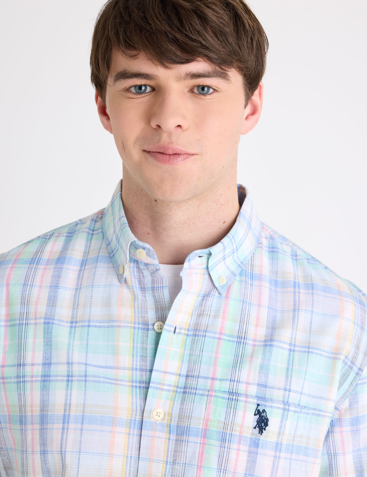 SHORT SLEEVE PLAID POPLIN SHIRT– U.S. Polo Assn.