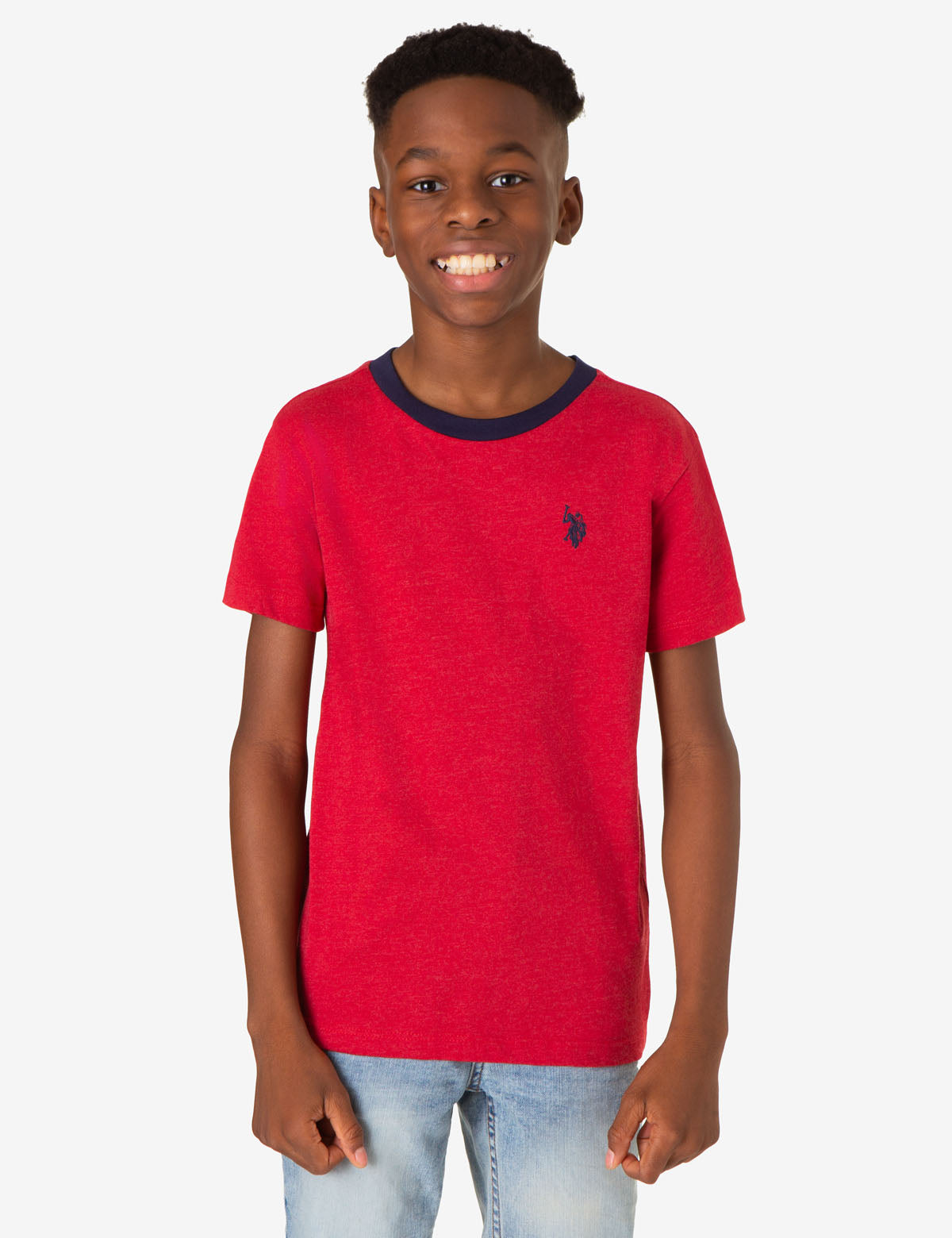 BOYS RINGER CREW NECK T-SHIRT– U.S. Polo Assn.