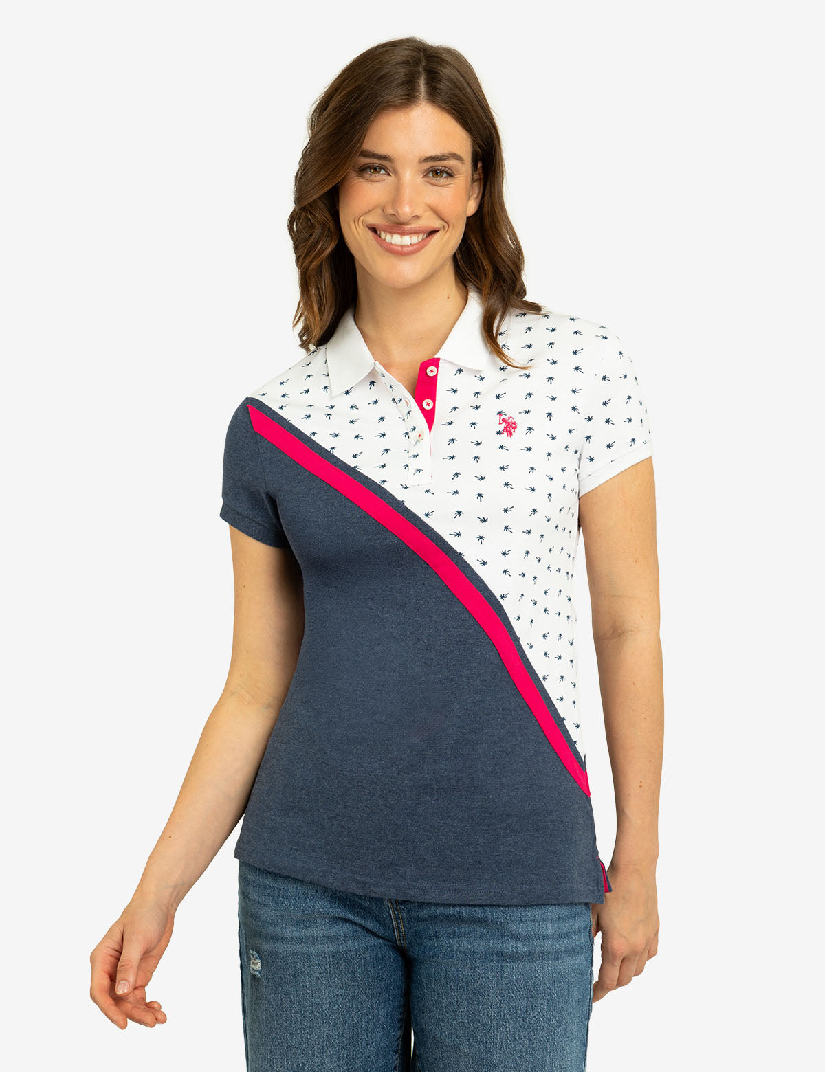 DITSY DIAGONAL COLORBLOCK POLO SHIRT– U.S. Polo Assn.