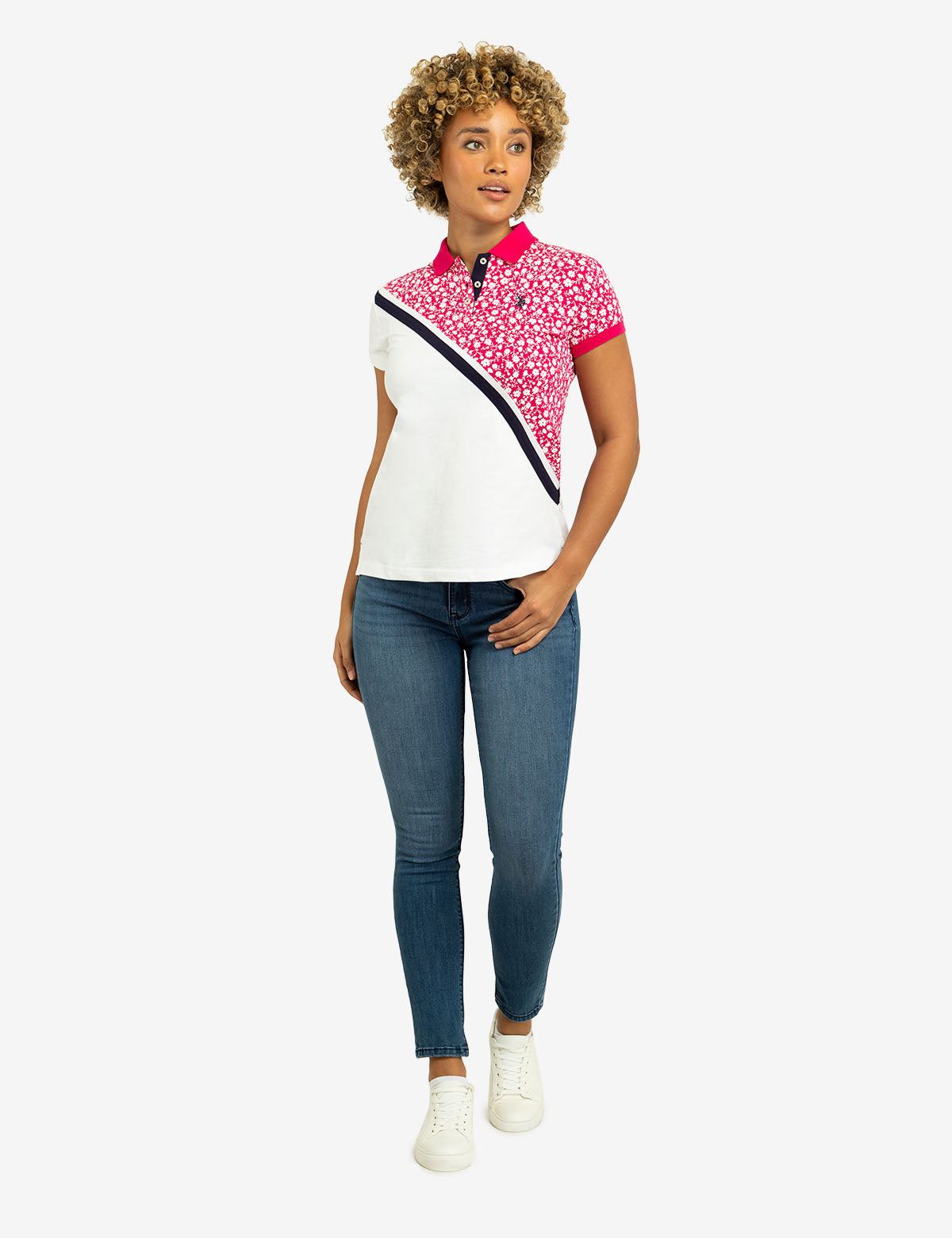 DITSY DIAGONAL COLORBLOCK POLO SHIRT– U.S. Polo Assn.