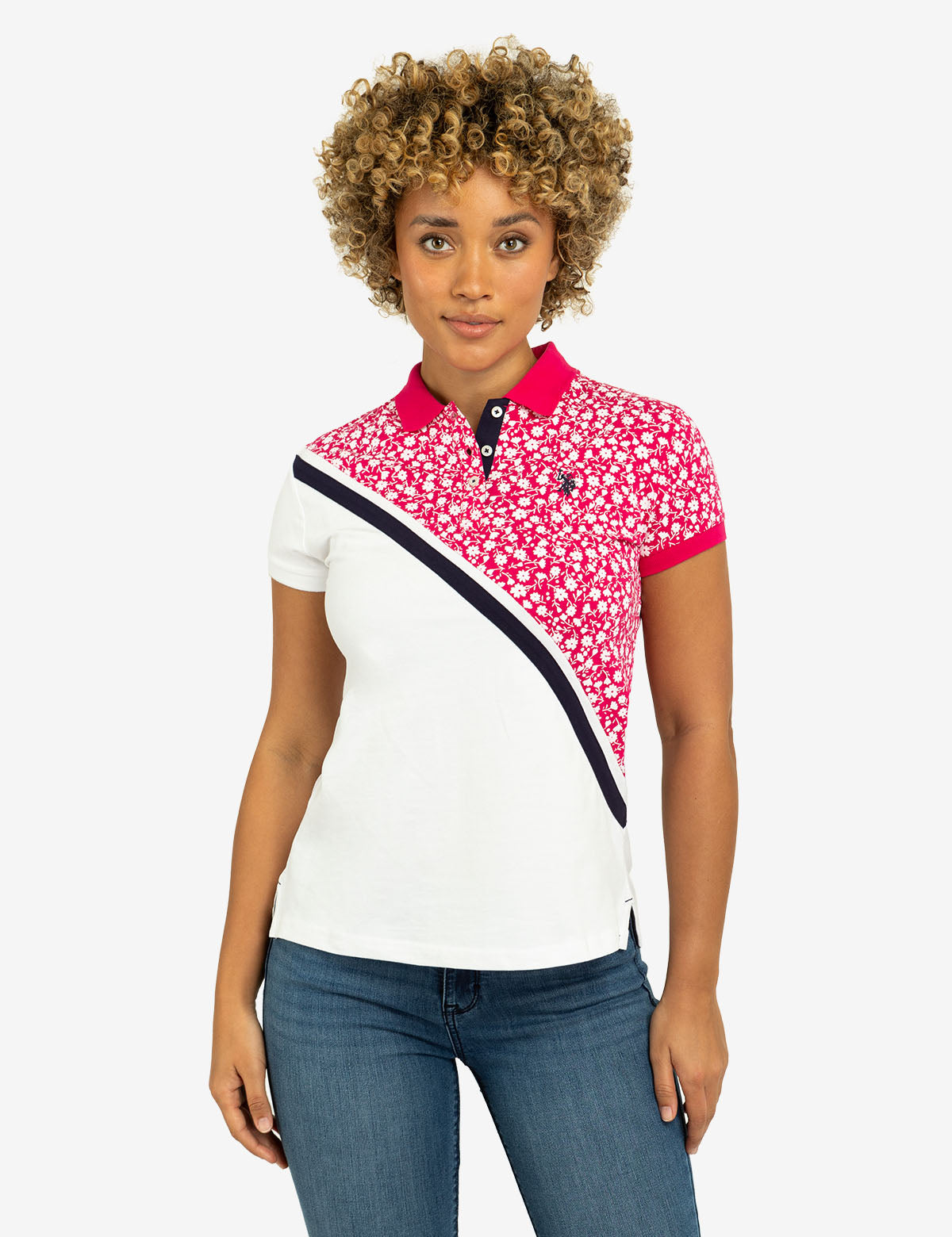 DITSY DIAGONAL COLORBLOCK POLO SHIRT– U.S. Polo Assn.