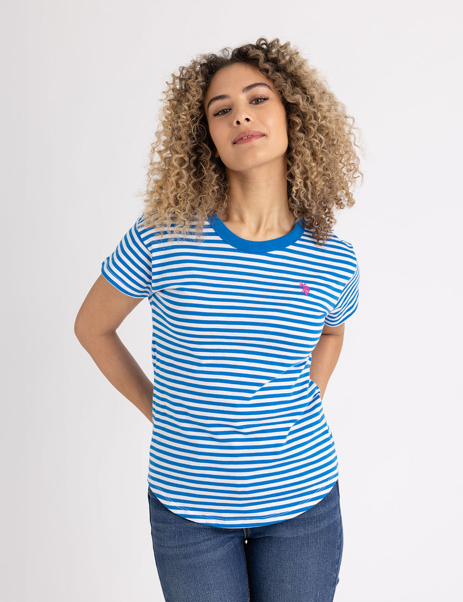 CONTRAST RINGER STRIPE CREW T-SHIRT– U.S. Polo Assn.