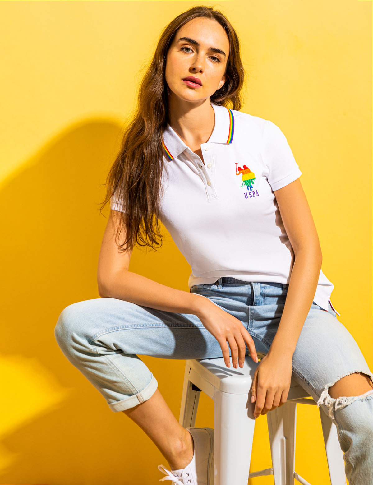 PRIDE LOGO TIPPED POLO SHIRT– U.S. Polo Assn.