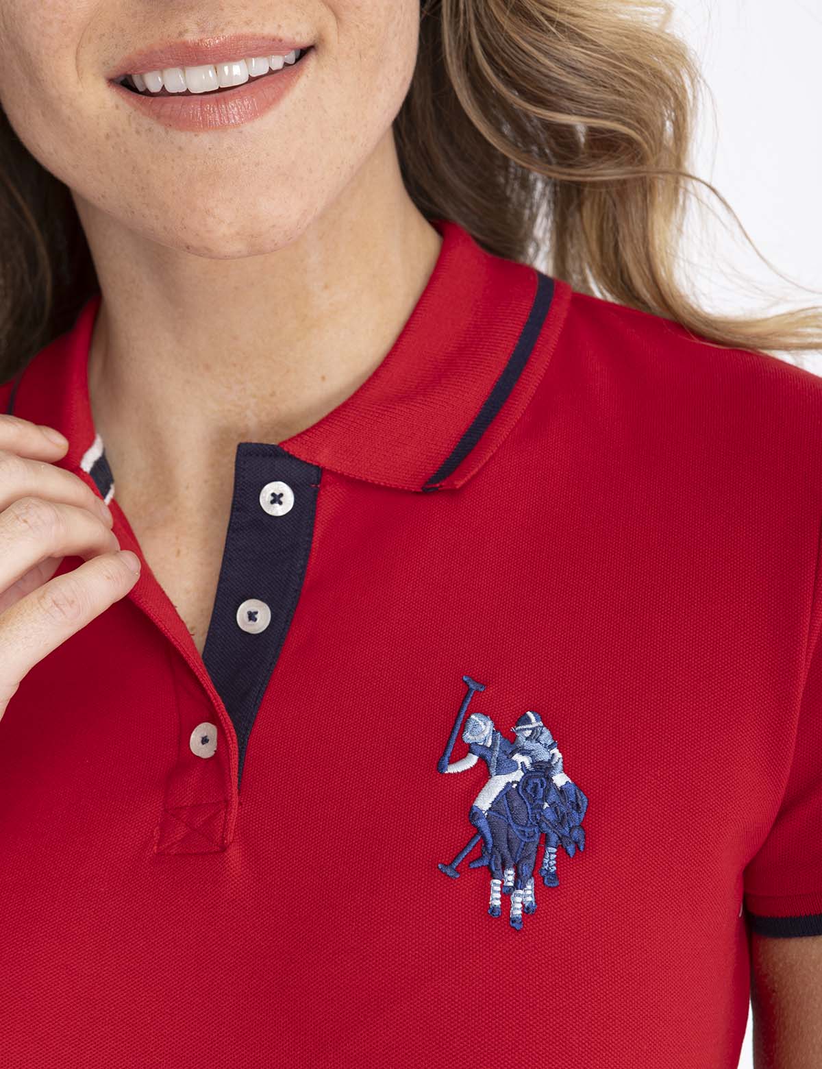 MULTI-TONAL LOGO SOLID POLO SHIRT– U.S. Polo Assn.