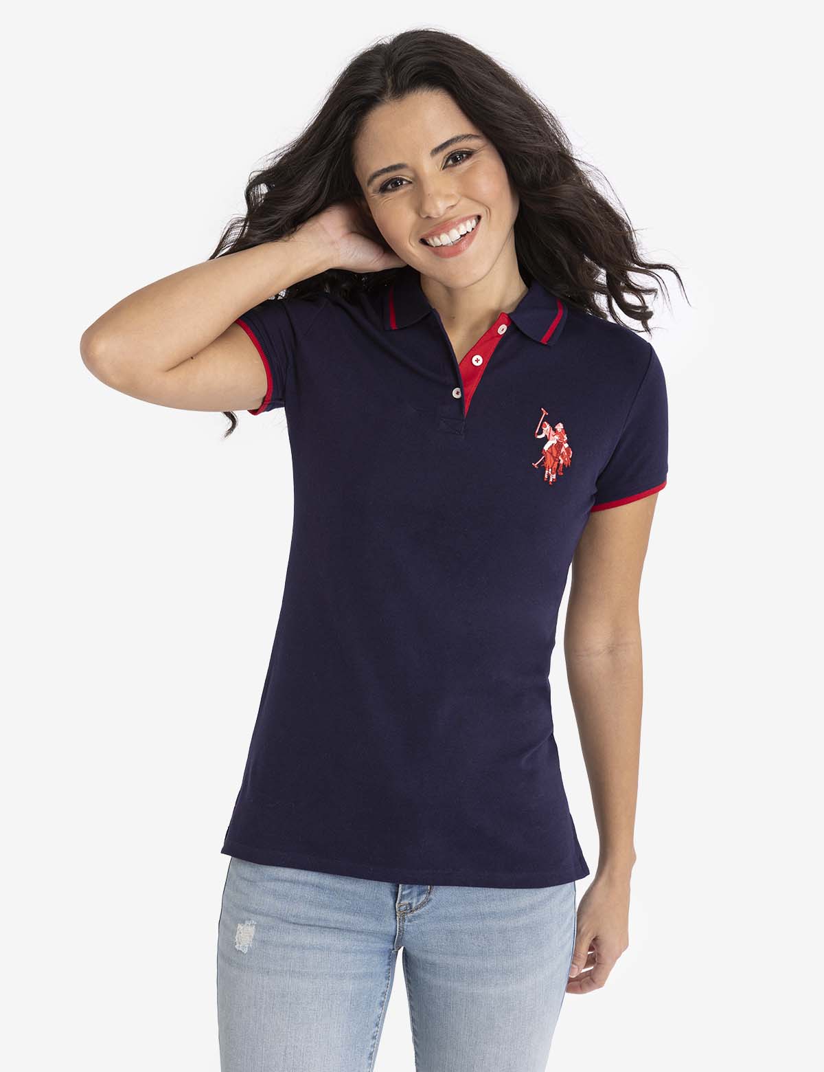 MULTITONAL LOGO SOLID POLO SHIRT– U.S. Polo Assn.