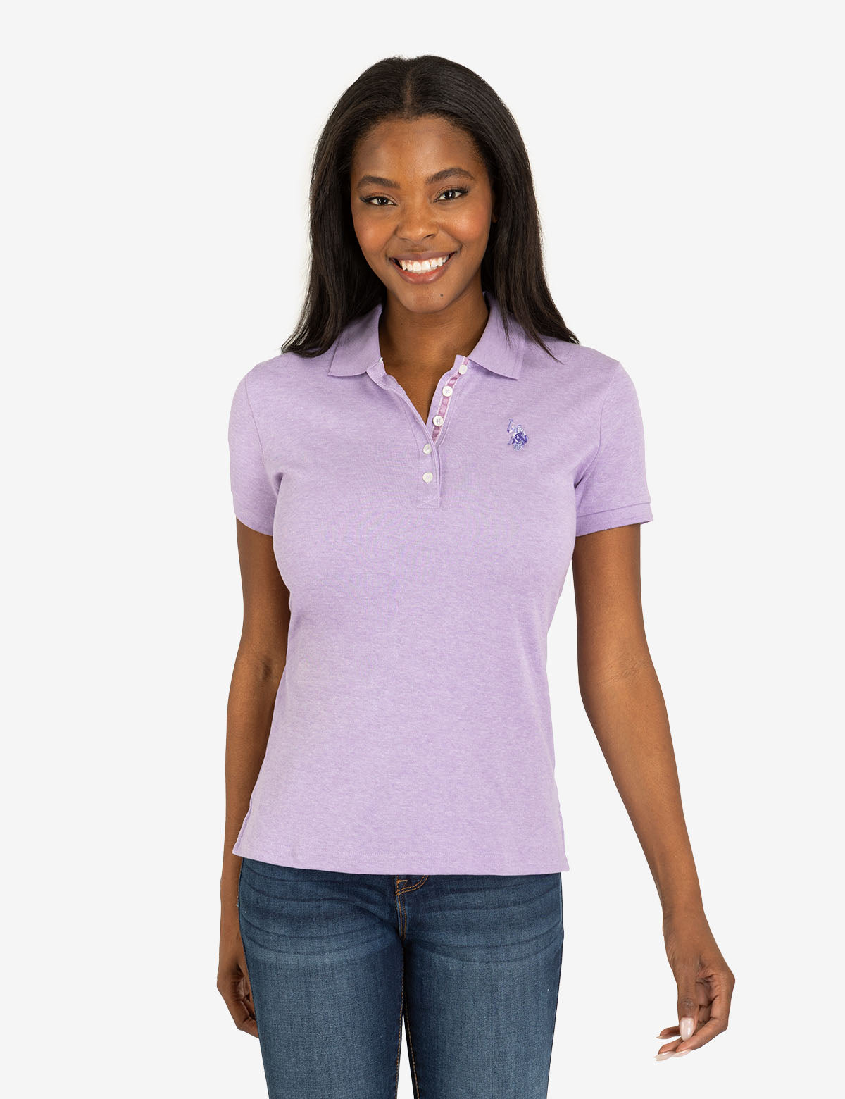 SOLID INTERLOCK HEATHER POLO SHIRT– U.S. Polo Assn.
