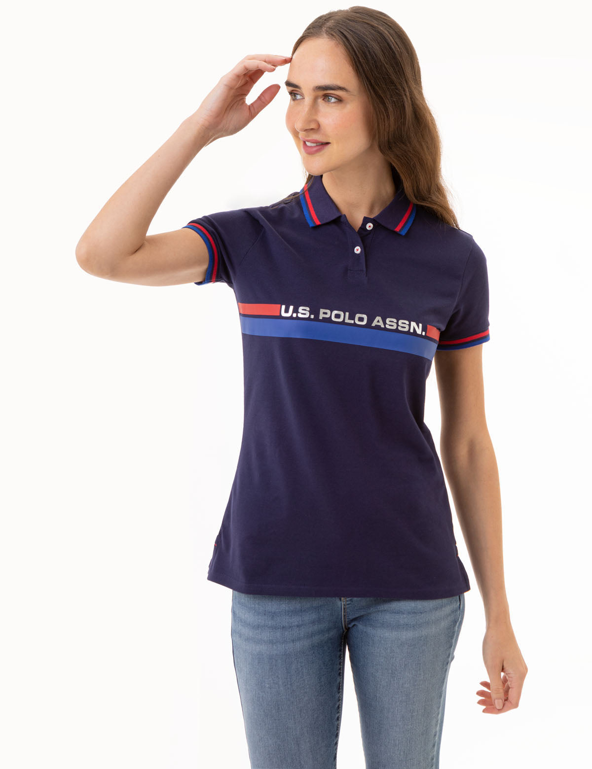 DUAL SIGNATURE STRIPE POLO SHIRT– U.S. Polo Assn.