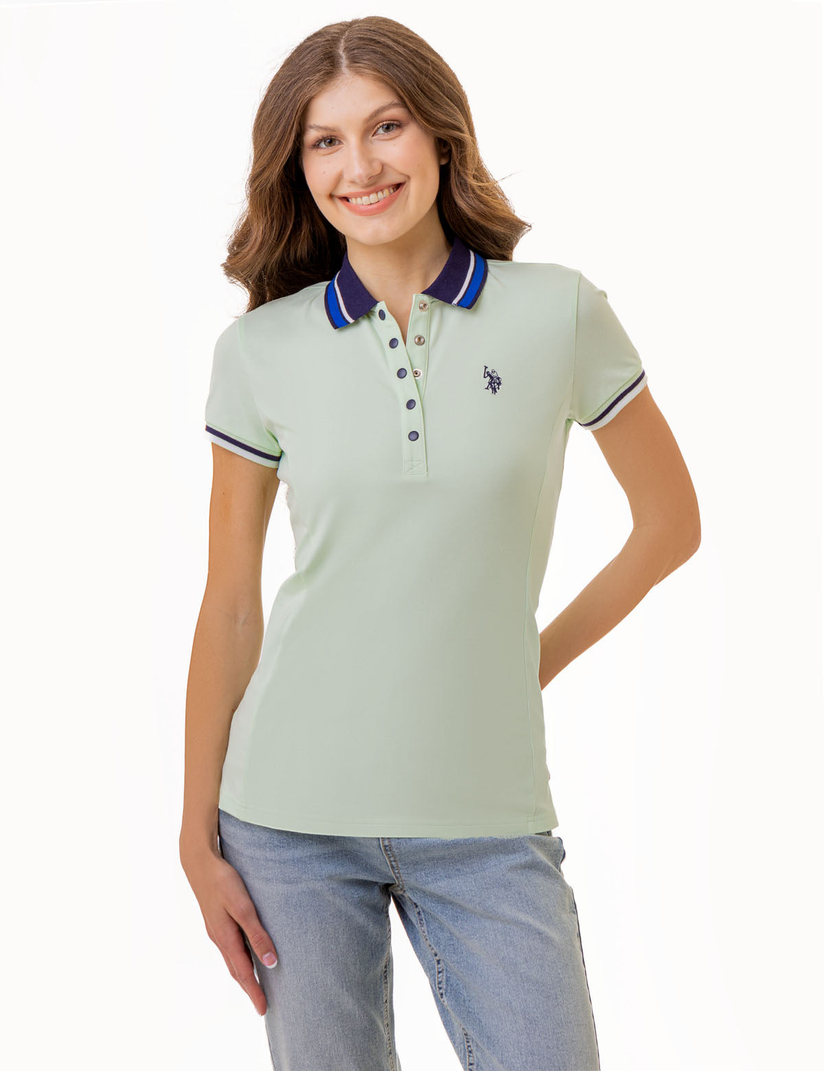 PRINCESS SIDE SEAM TIPPED POLO SHIRT– U.S. Polo Assn.