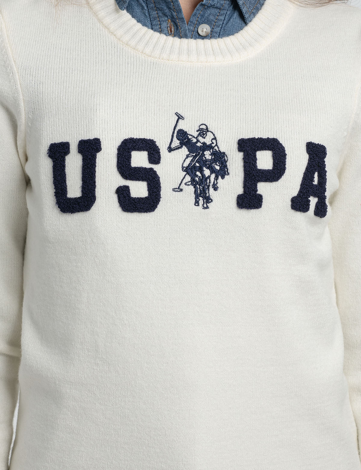 USPA LOGO CREW NECK SWEATER– U.S. Polo Assn.