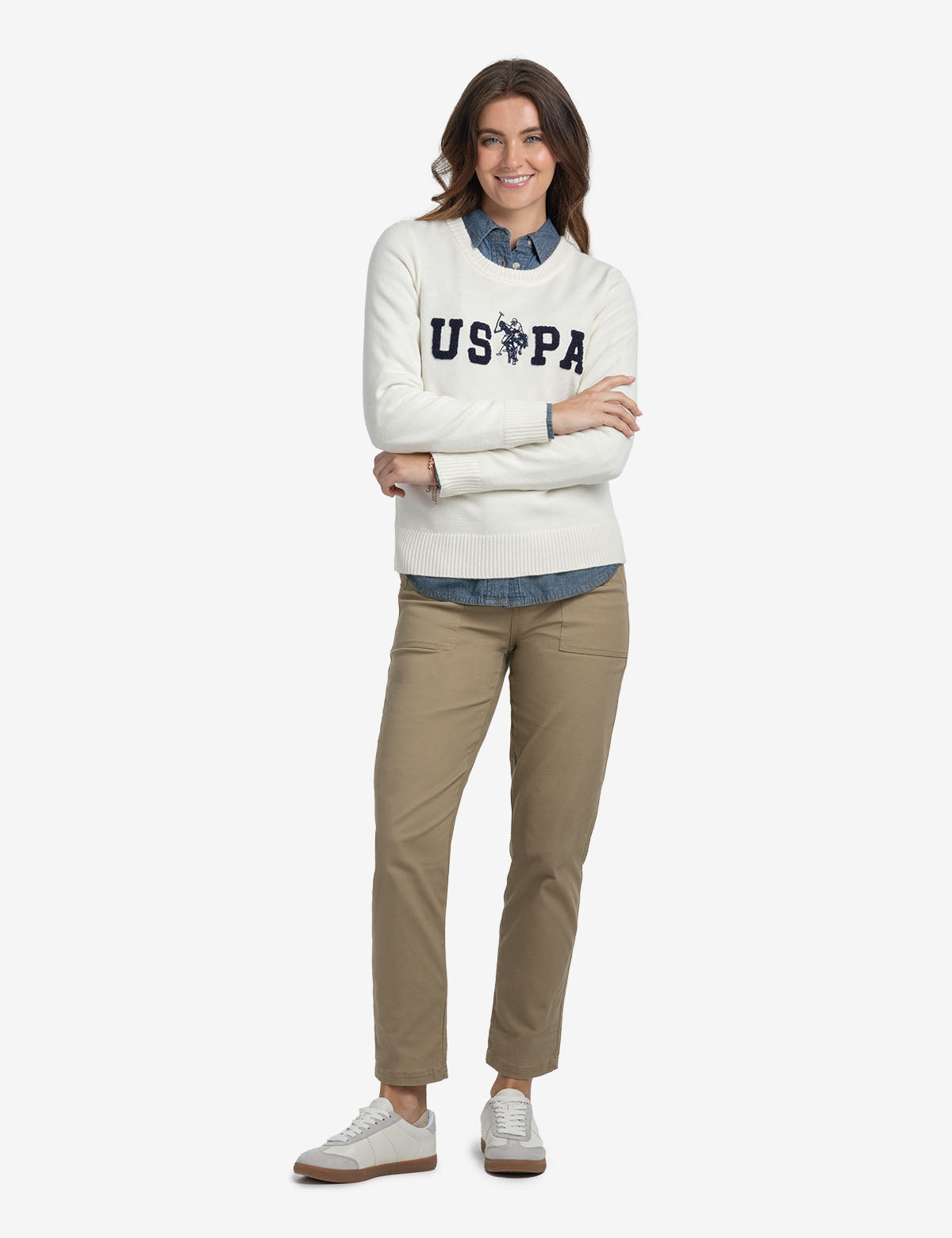 USPA LOGO CREW NECK SWEATER– U.S. Polo Assn.