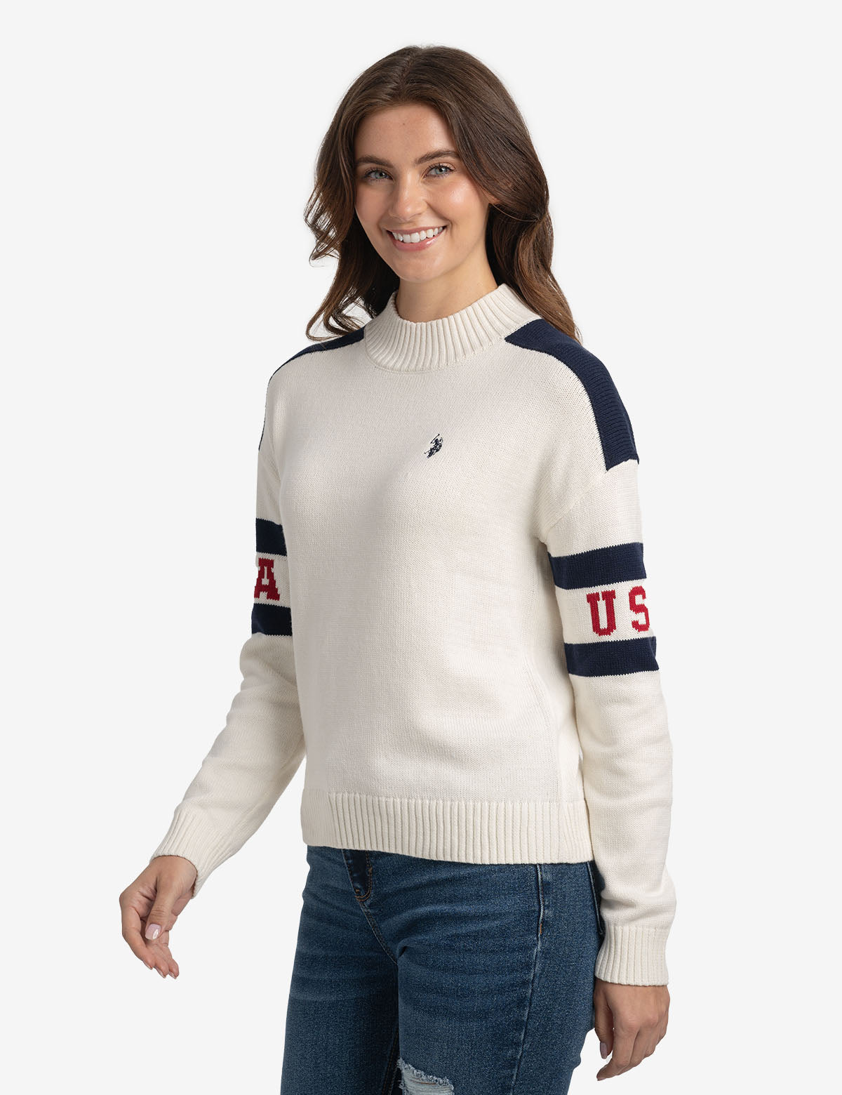 USPA FOOTBALL MOCK NECK SWEATER– U.S. Polo Assn.