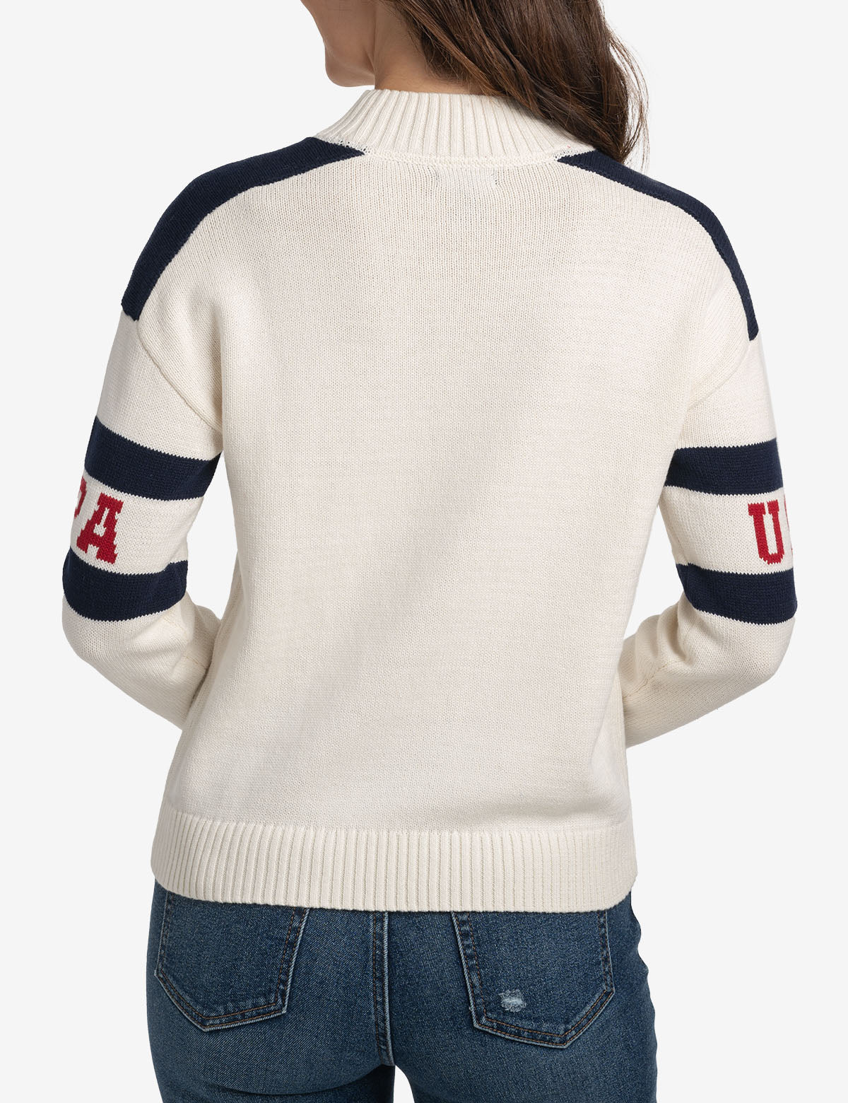 USPA FOOTBALL MOCK NECK SWEATER– U.S. Polo Assn.