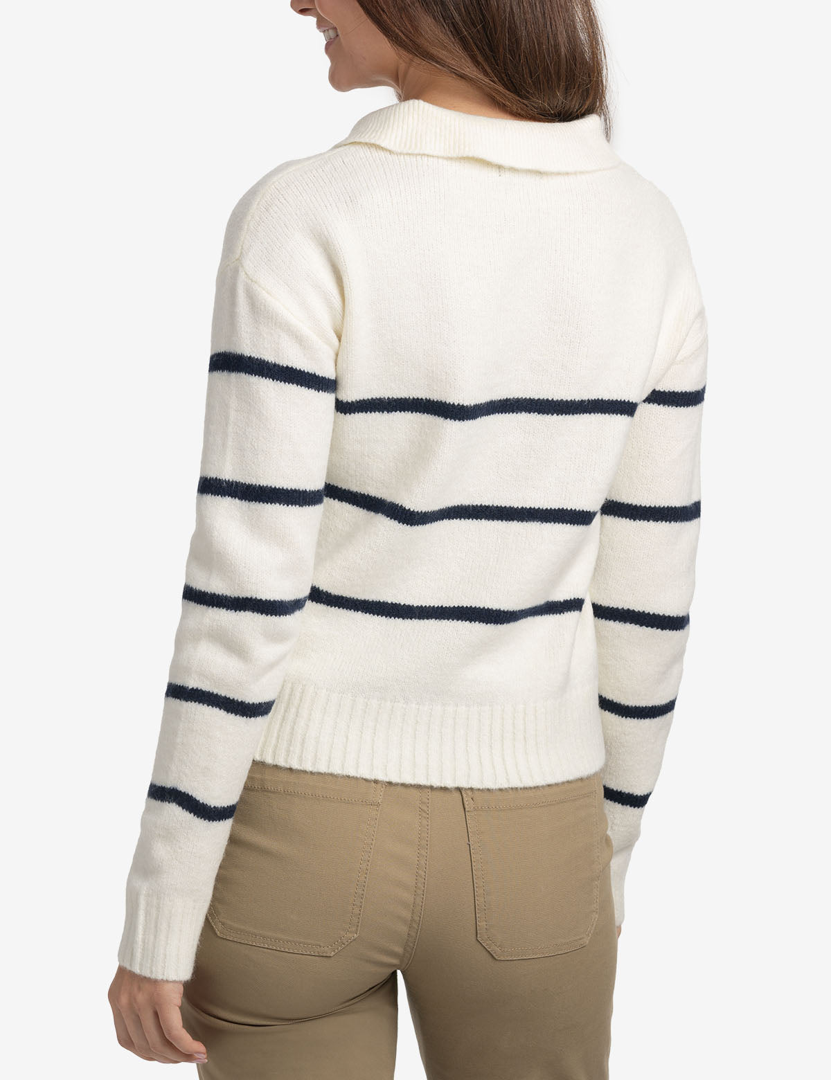 JOHNNY COLLAR THIN STRIPE SWEATER– U.S. Polo Assn.