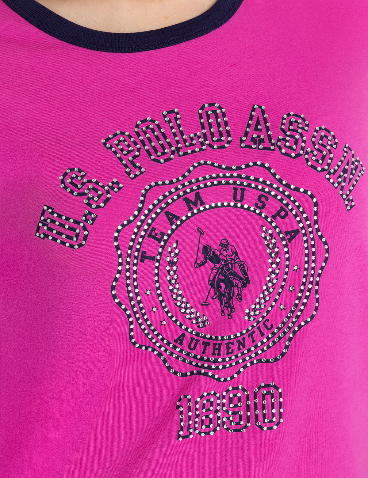 RHINESTONE CREST RINGER T-SHIRT– U.S. Polo Assn.