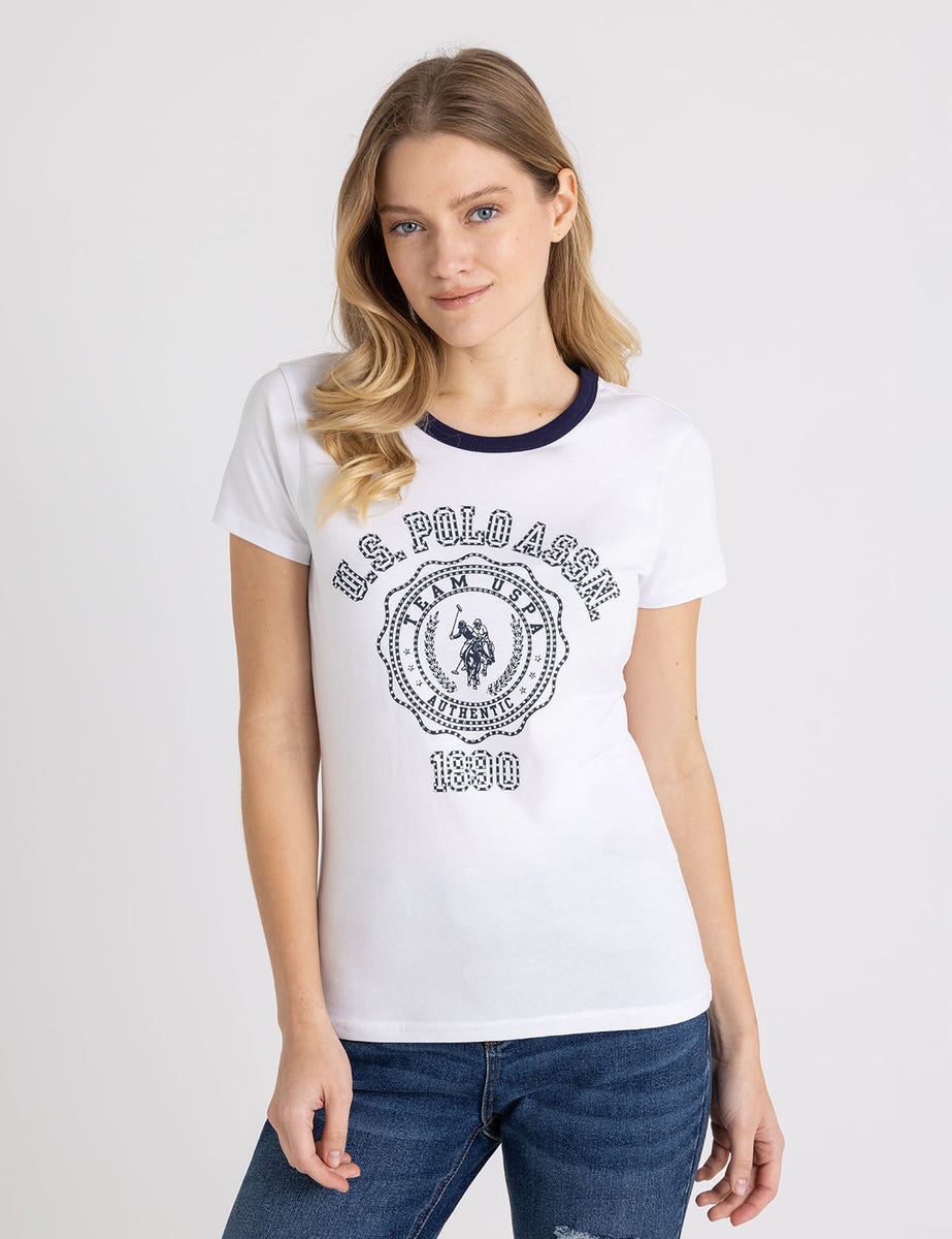 RHINESTONE CREST RINGER T-SHIRT– U.S. Polo Assn.