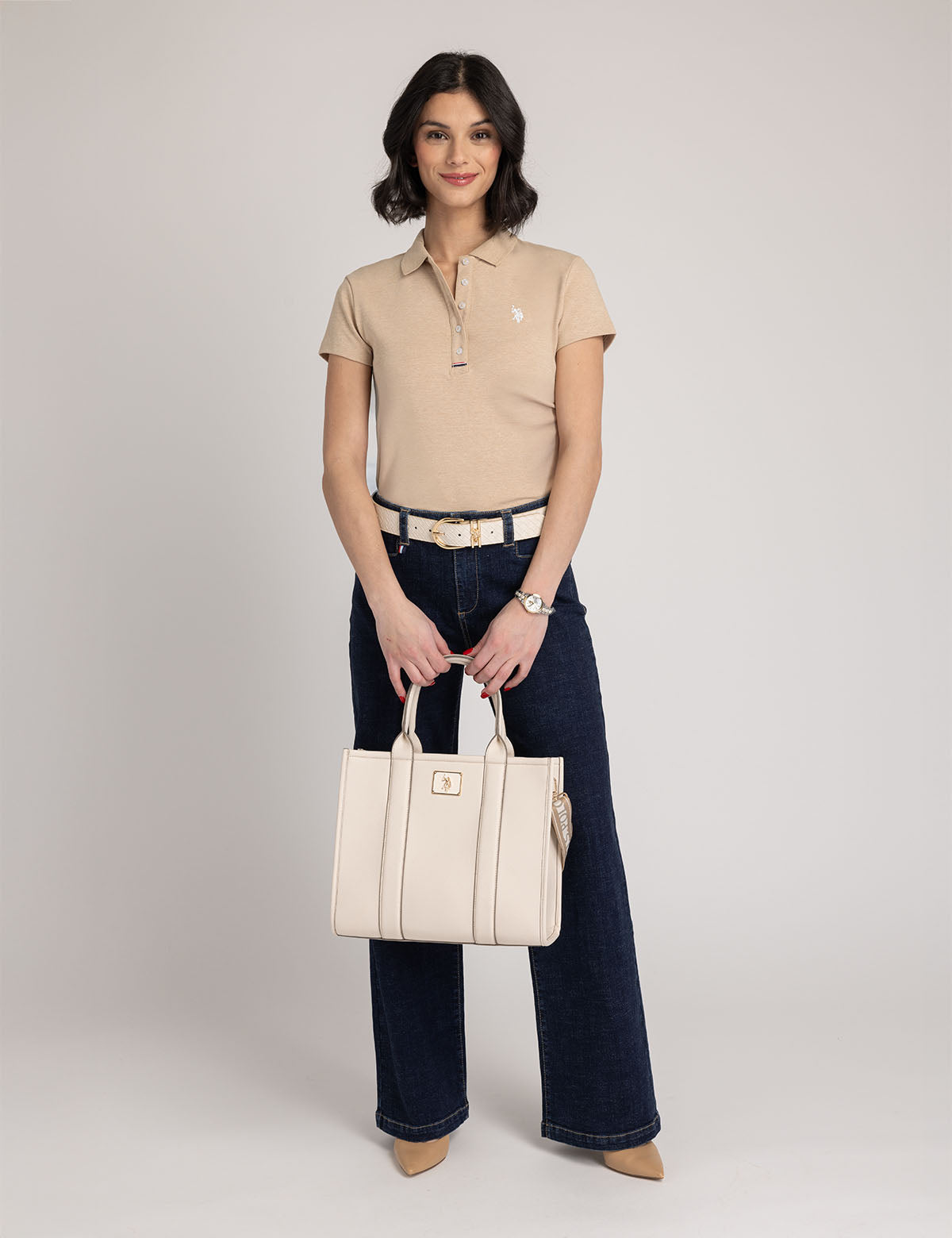 USPA BOX TOTE WITH CROSSBODY STRAP– U.S. Polo Assn.