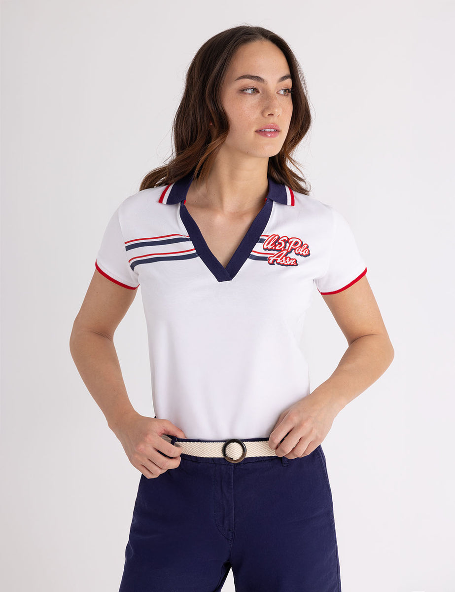 TIPPED AMERICANA SPLIT NECK POLO SHIRT– U.S. Polo Assn.