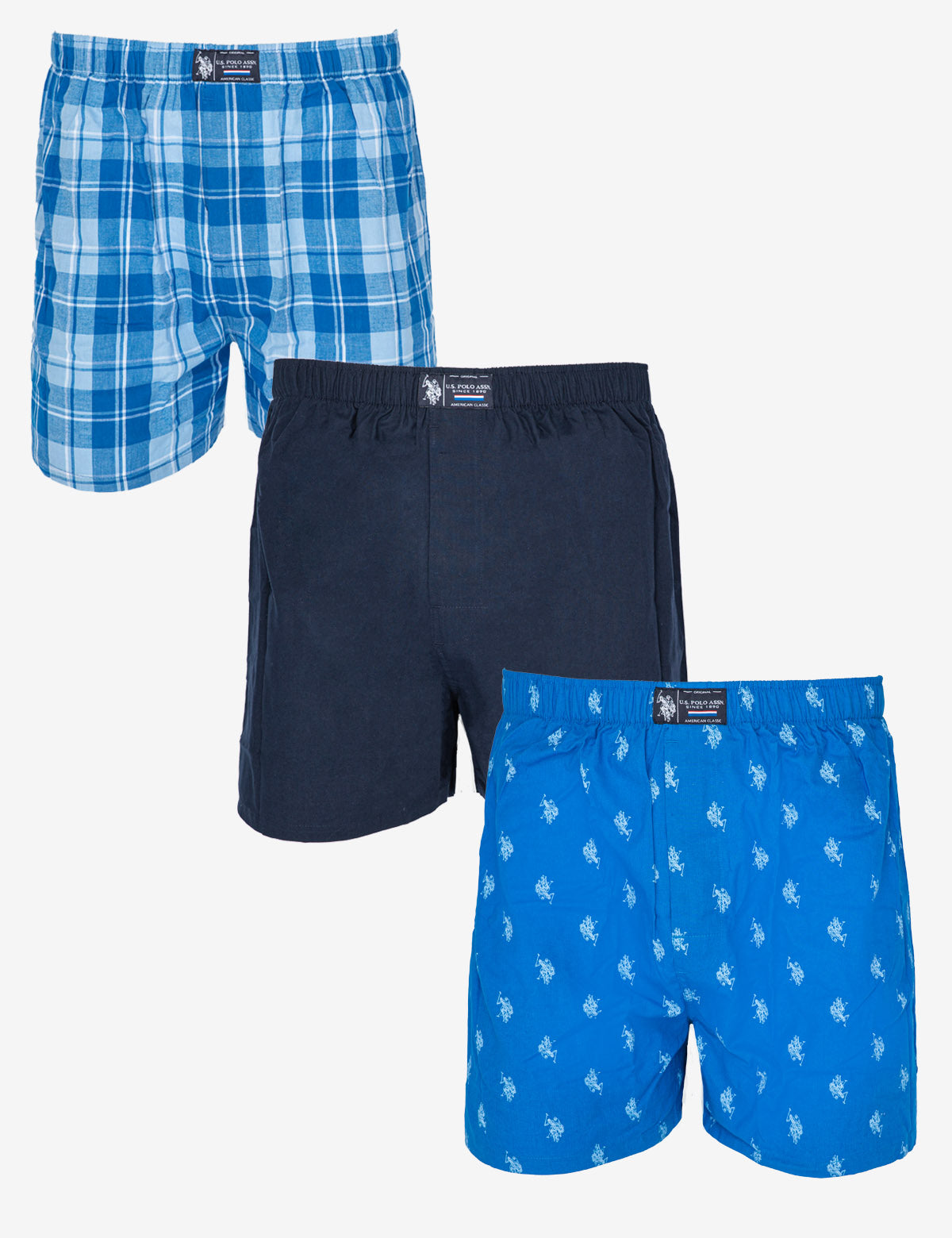 3 PACK WOVEN BOXERS– U.S. Polo Assn.
