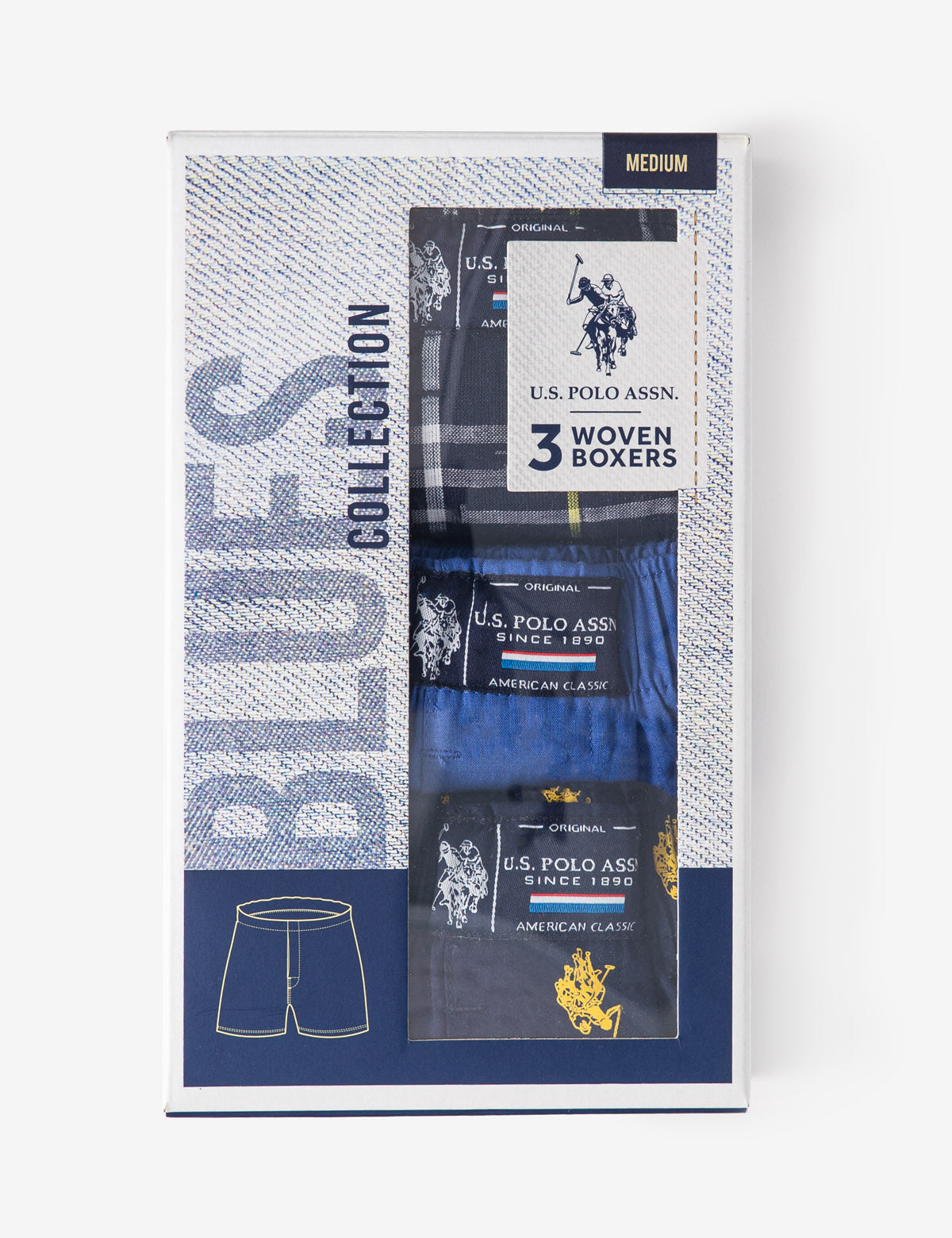 3 PACK WOVEN BOXERS– U.S. Polo Assn.