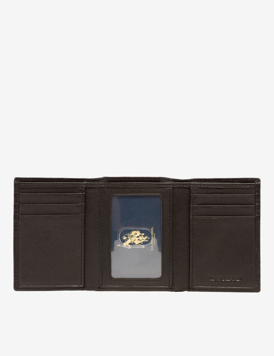 MENS LEATHER TRIFOLD WALLET– U.S. Polo Assn.