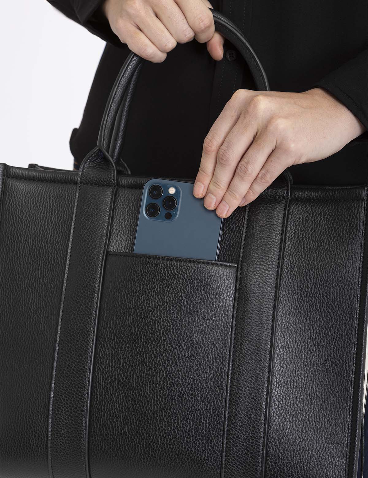 USPA BOX TOTE WITH CROSSBODY STRAP– U.S. Polo Assn.