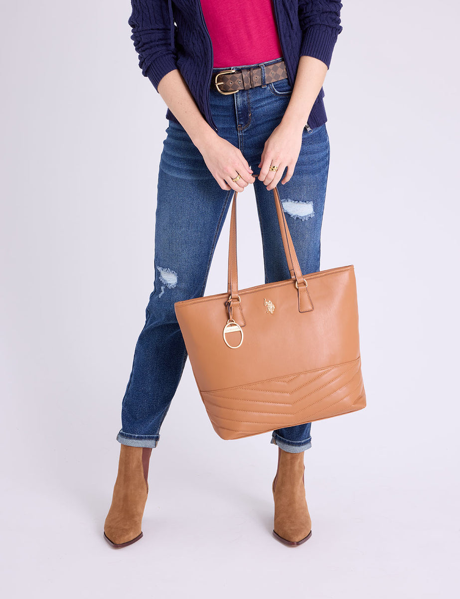 QUILTED V TOTE BAG– U.S. Polo Assn.