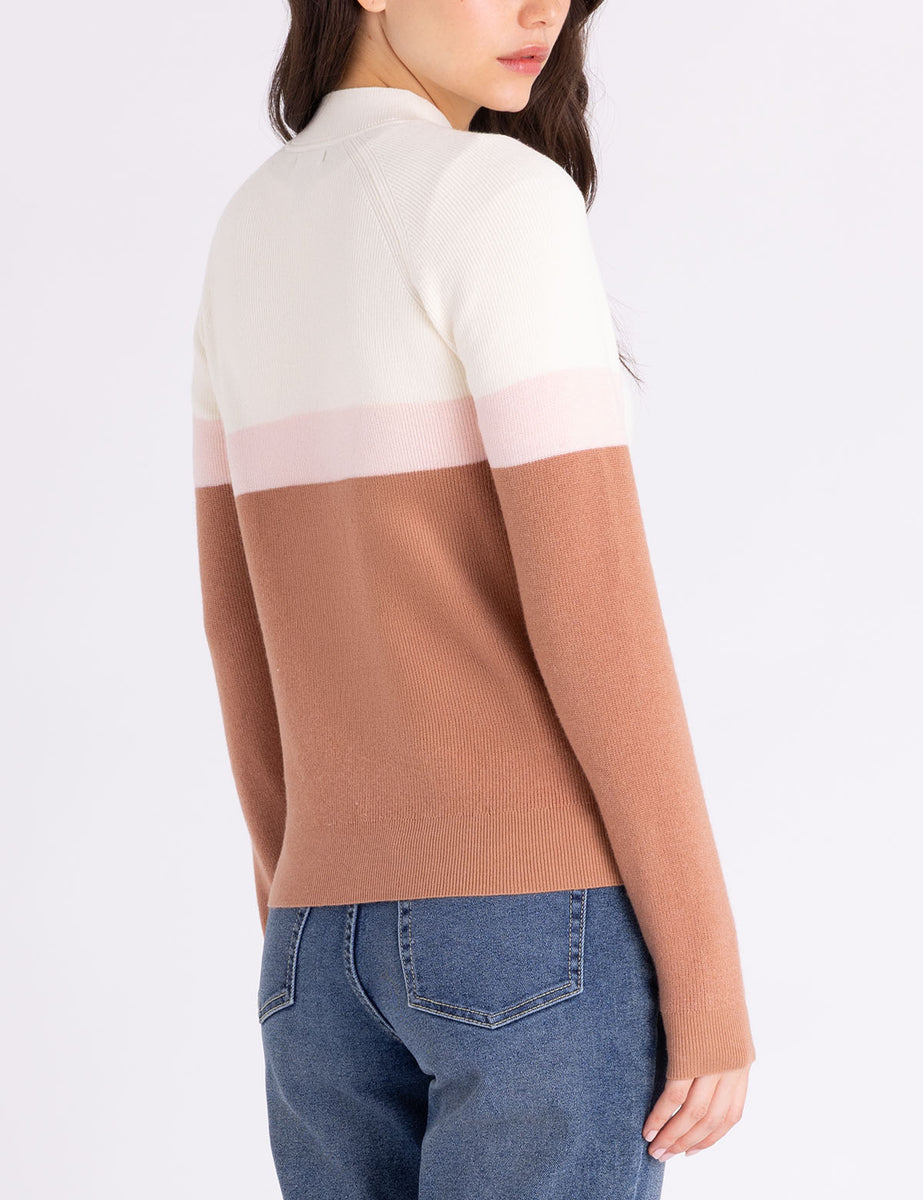 MOCK NECK COLORBLOCK CHEVRON SWEATER– U.S. Polo Assn.