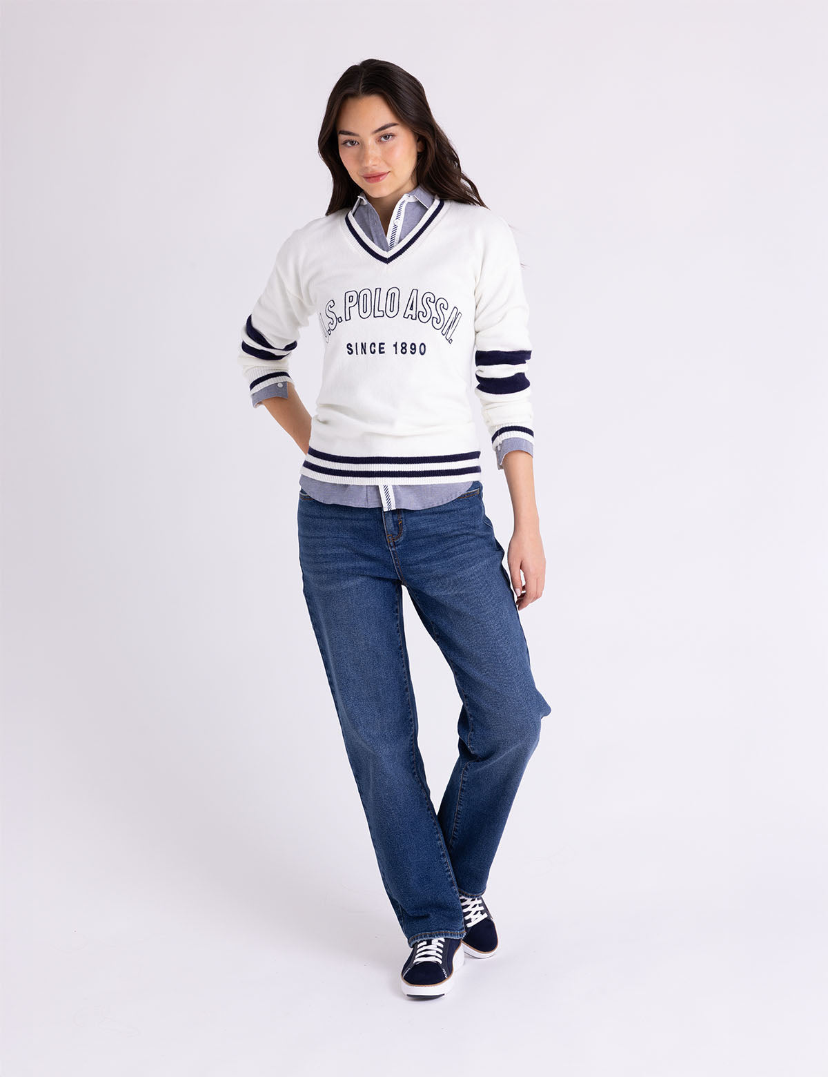 85 Varsity Striped Sweater