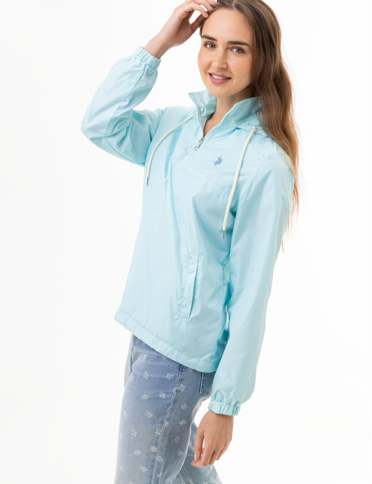 HOODED QUARTER ZIP WINDBREAKER– U.S. Polo Assn.