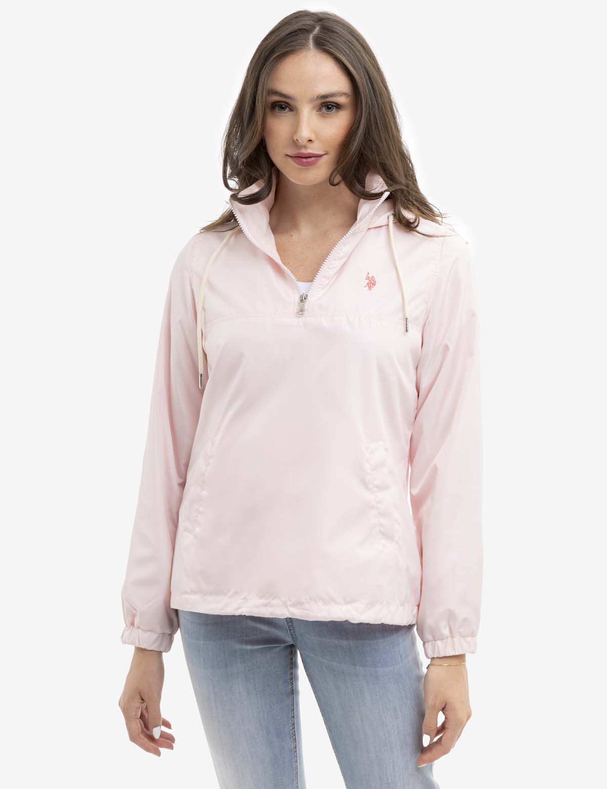 HOODED QUARTER ZIP WINDBREAKER– U.S. Polo Assn.