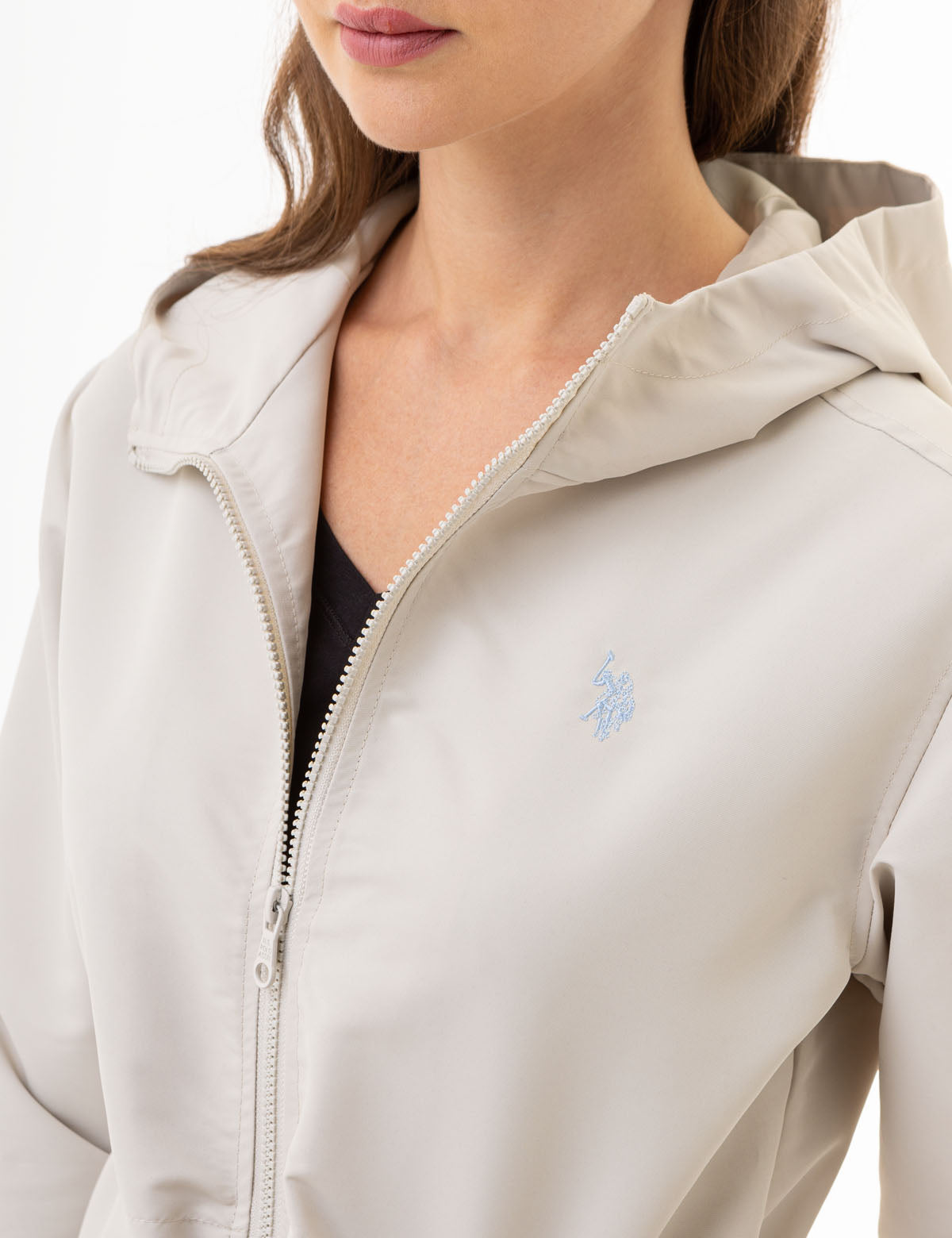 HOODED LONG SPLIT HEM RAINCOAT– U.S. Polo Assn.