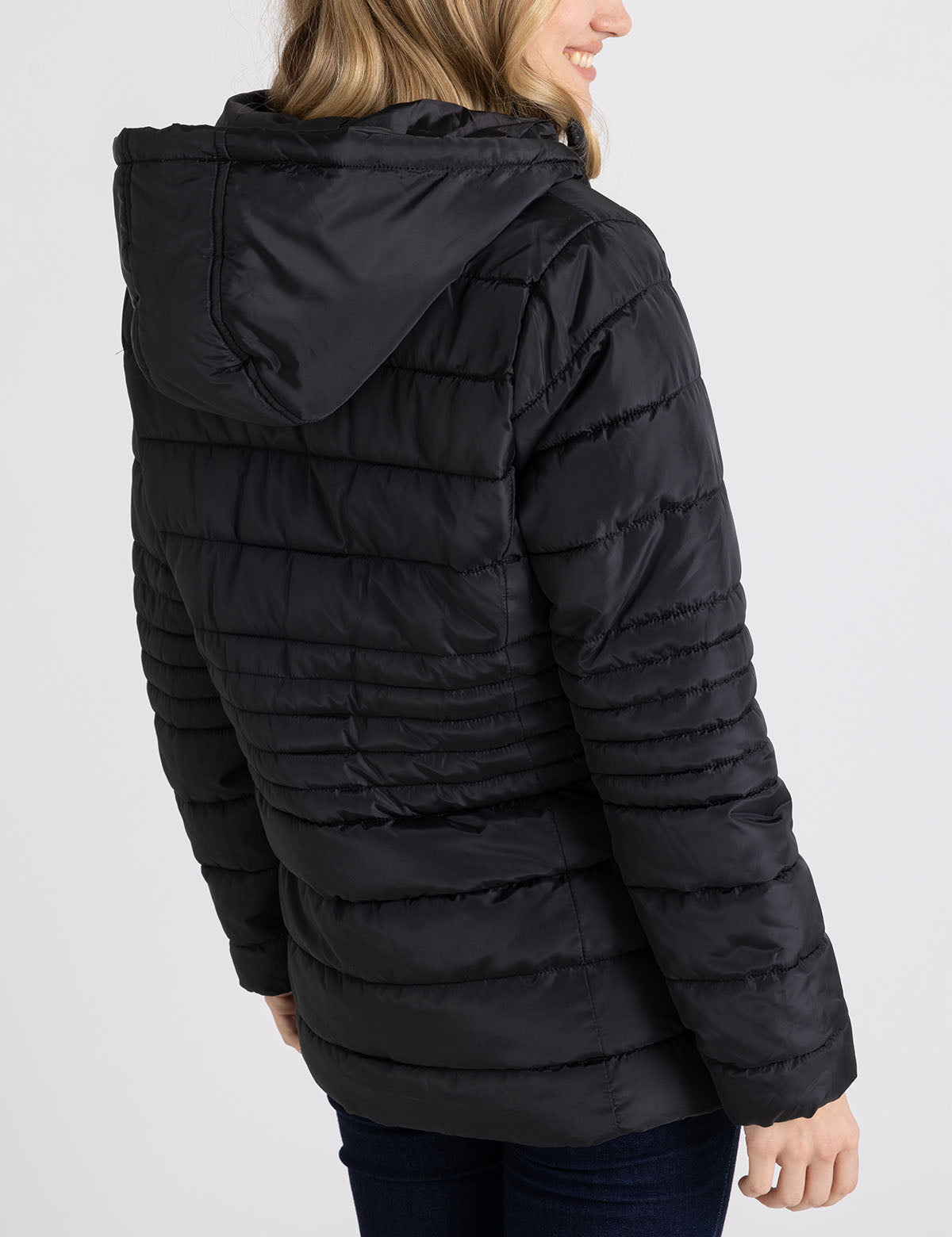 HOODED PUFFER COAT WITH SLASH POCKETS– U.S. Polo Assn.