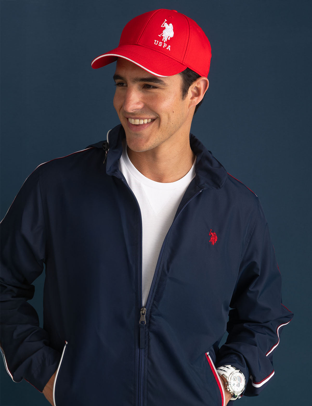 SIGNATURE STRIPE STOW HOOD JACKET– U.S. Polo Assn.