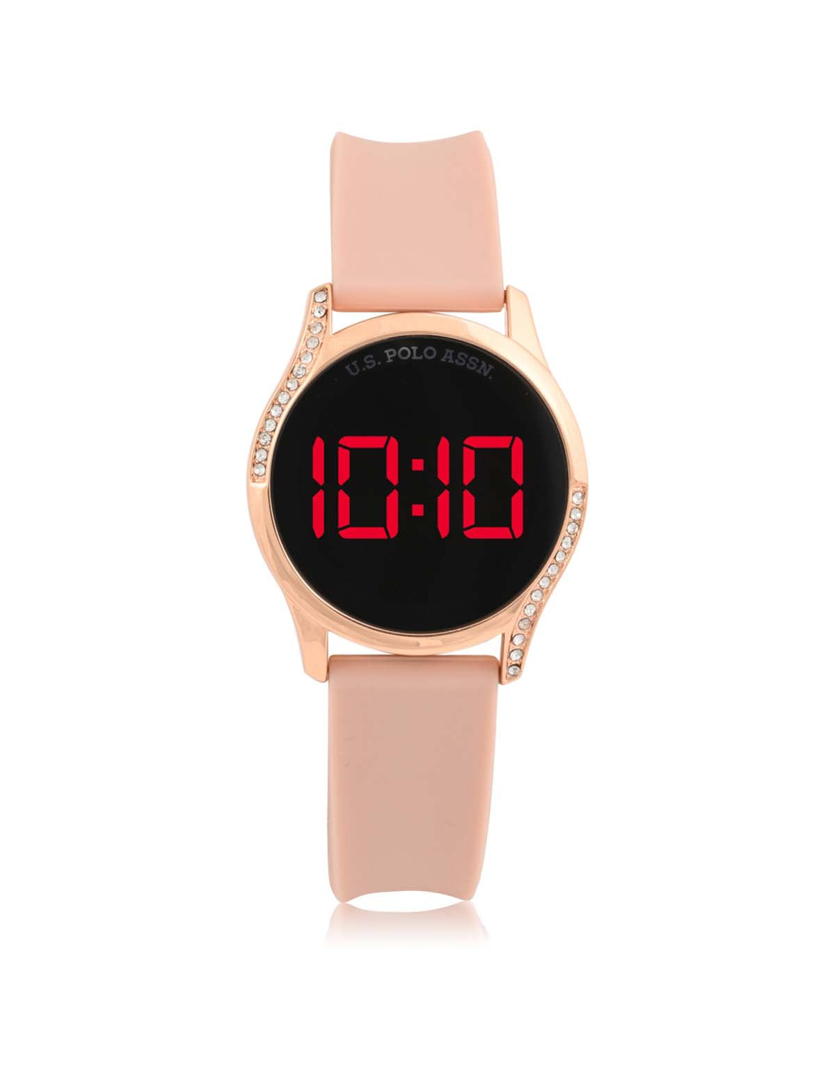 LADIES LED ROUND FACE WATCH & STACKABLE BRACELETS SET– U.S. Polo Assn.