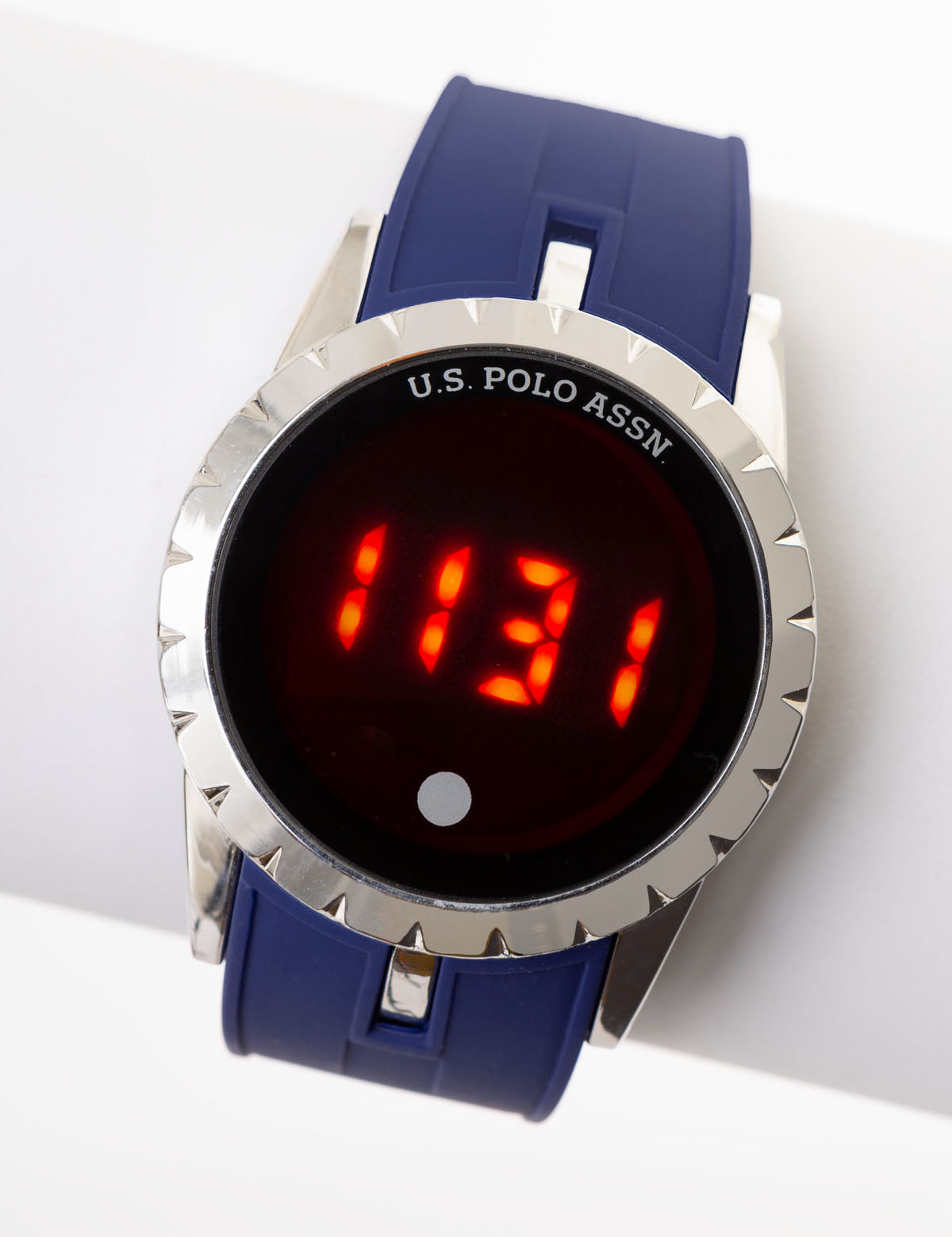 MEN'S BLUE RUBBER STRAP LIGHT UP LED WATCH– U.S. Polo Assn.