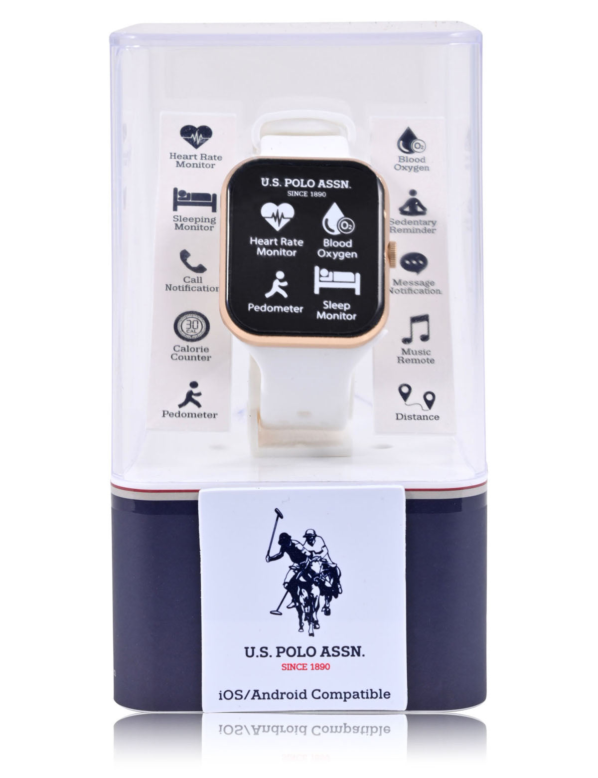 USPA GOLDTONE AND WHITE SMARTWATCH– U.S. Polo Assn.