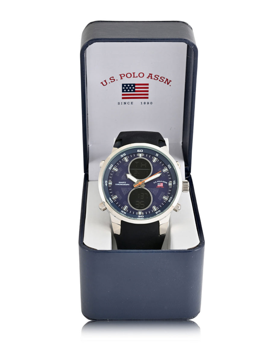 MEN'S RUBBER STRAP ANA DIGI BRACELET WATCH– U.S. Polo Assn.