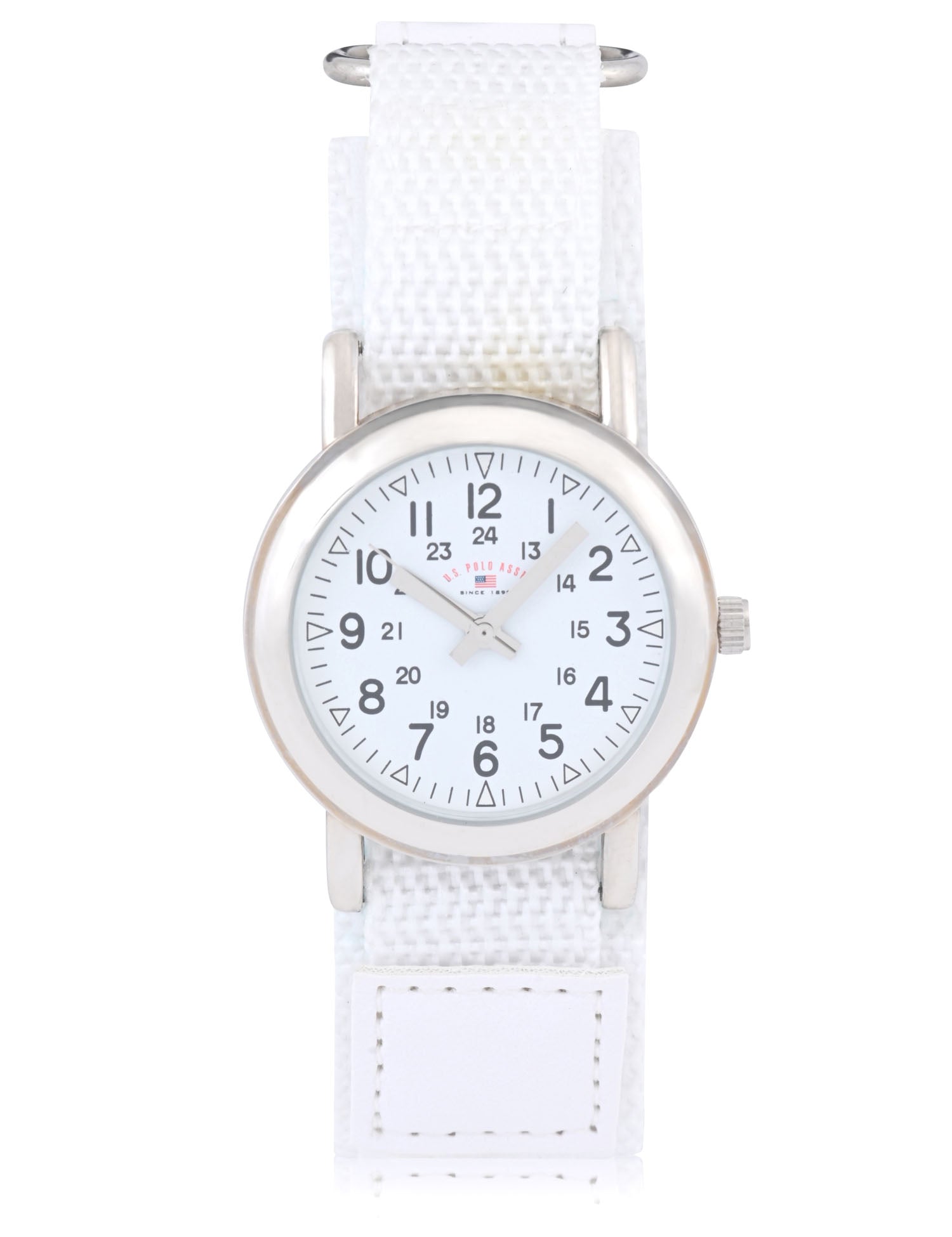 USPA JUNIOR WHITE STRAP NYLON WATCH– U.S. Polo Assn.