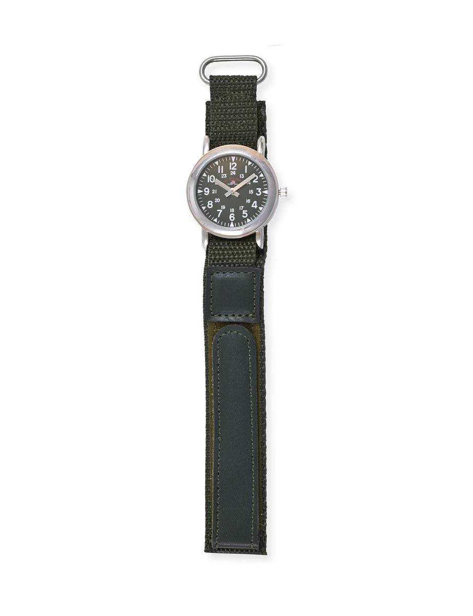 USPA JUNIOR MILITARY GREEN NYLON FASTWRAP WATCH– U.S. Polo Assn.