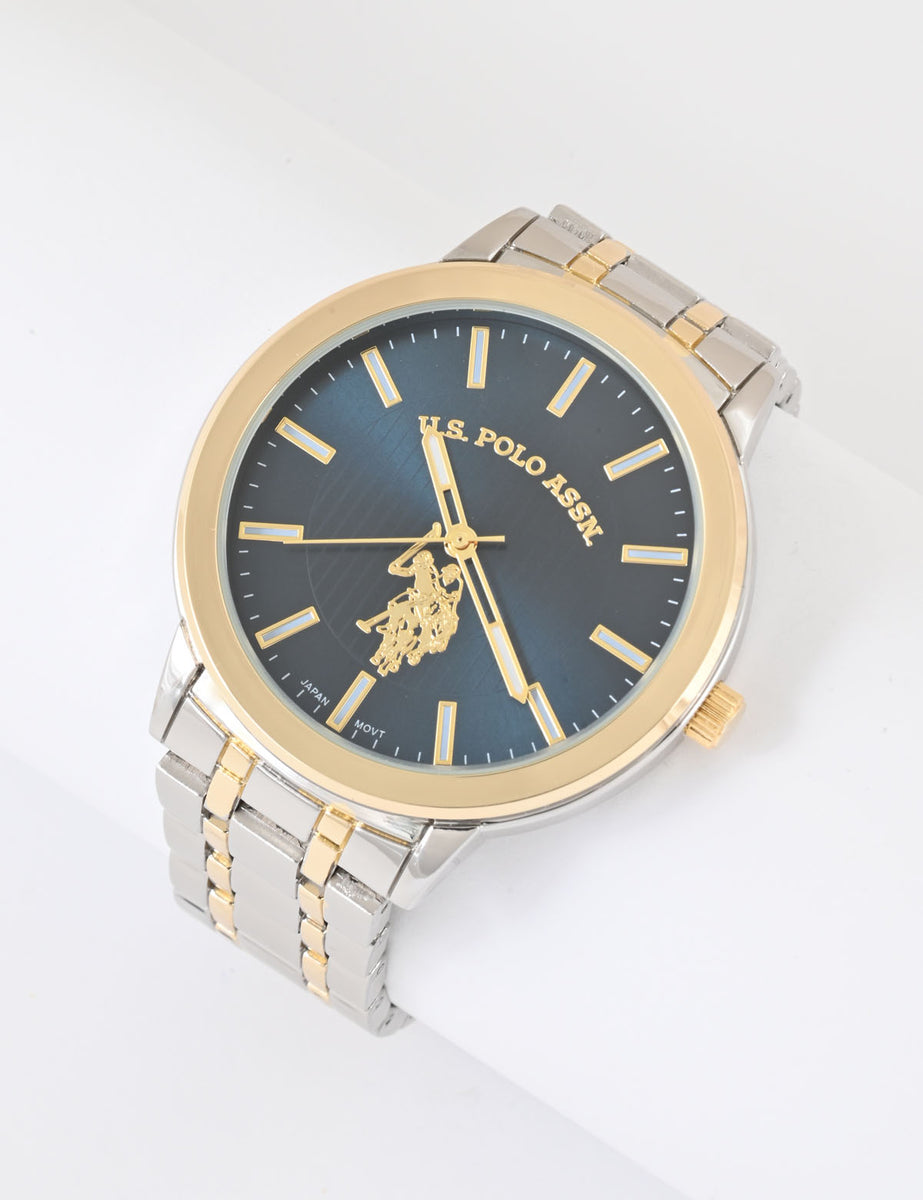 MEN'S TWO TONE MESH AND BRACELET WATCH SET– U.S. Polo Assn.