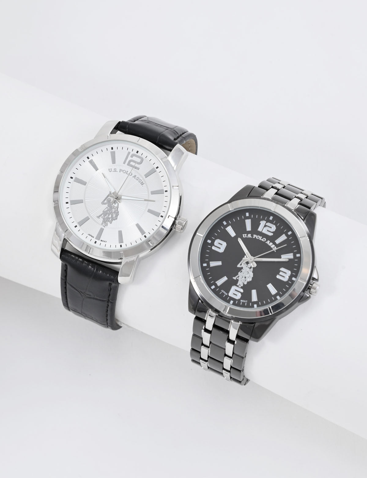 MEN'S LINK AND CROC STRAP WATCH SET– U.S. Polo Assn.