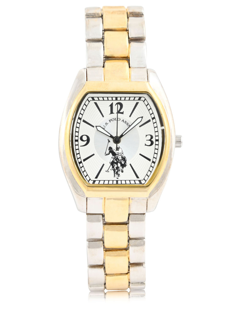 LADIES SILVER AND GOLD SQUARE FACE WATCH– U.S. Polo Assn.