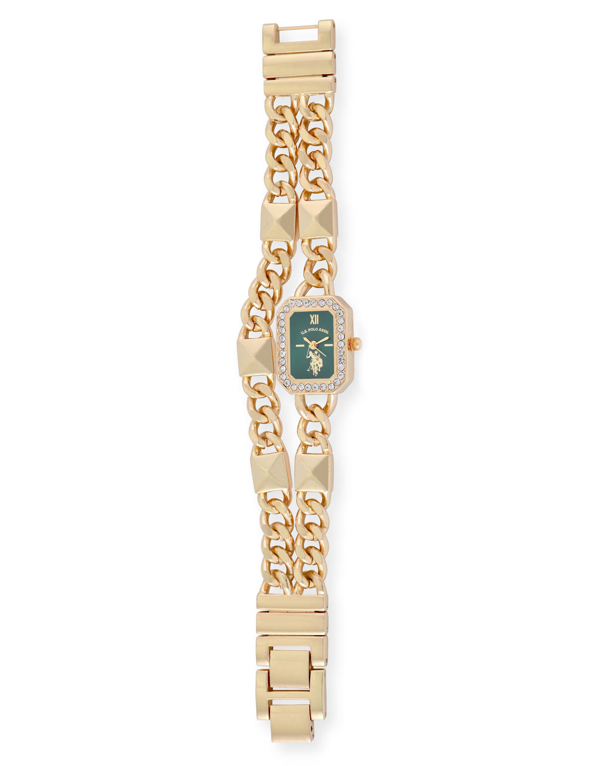 LADIES GOLD AND GREEN BRACELET WATCH– U.S. Polo Assn.